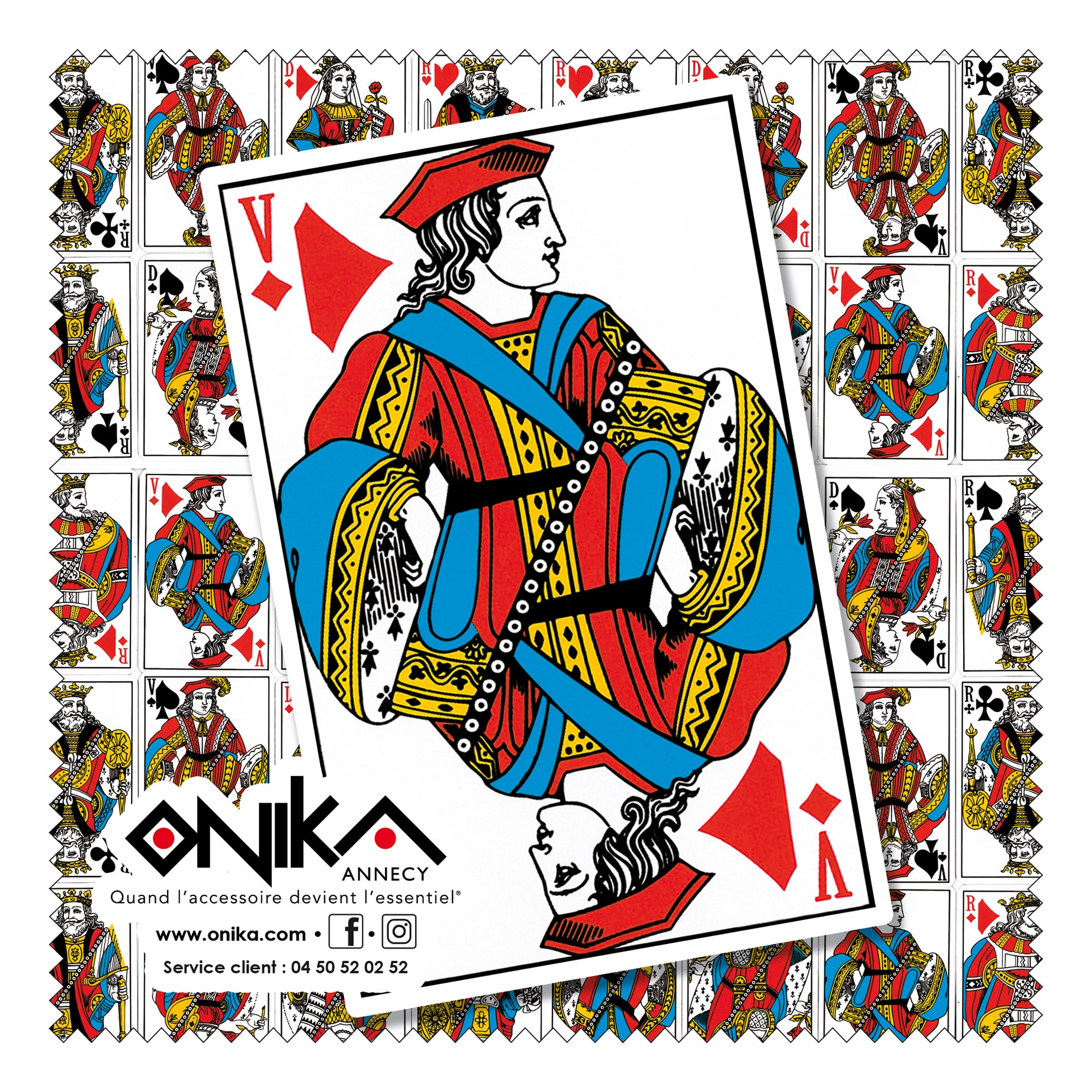 CARTES A JOUER VALET CARREAU - ONIKA